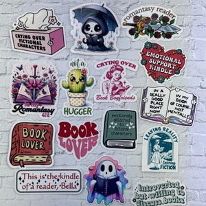 Sticker, Skeleton Sticker, Bookish Baddie Sticker, Bookish Sticker ...