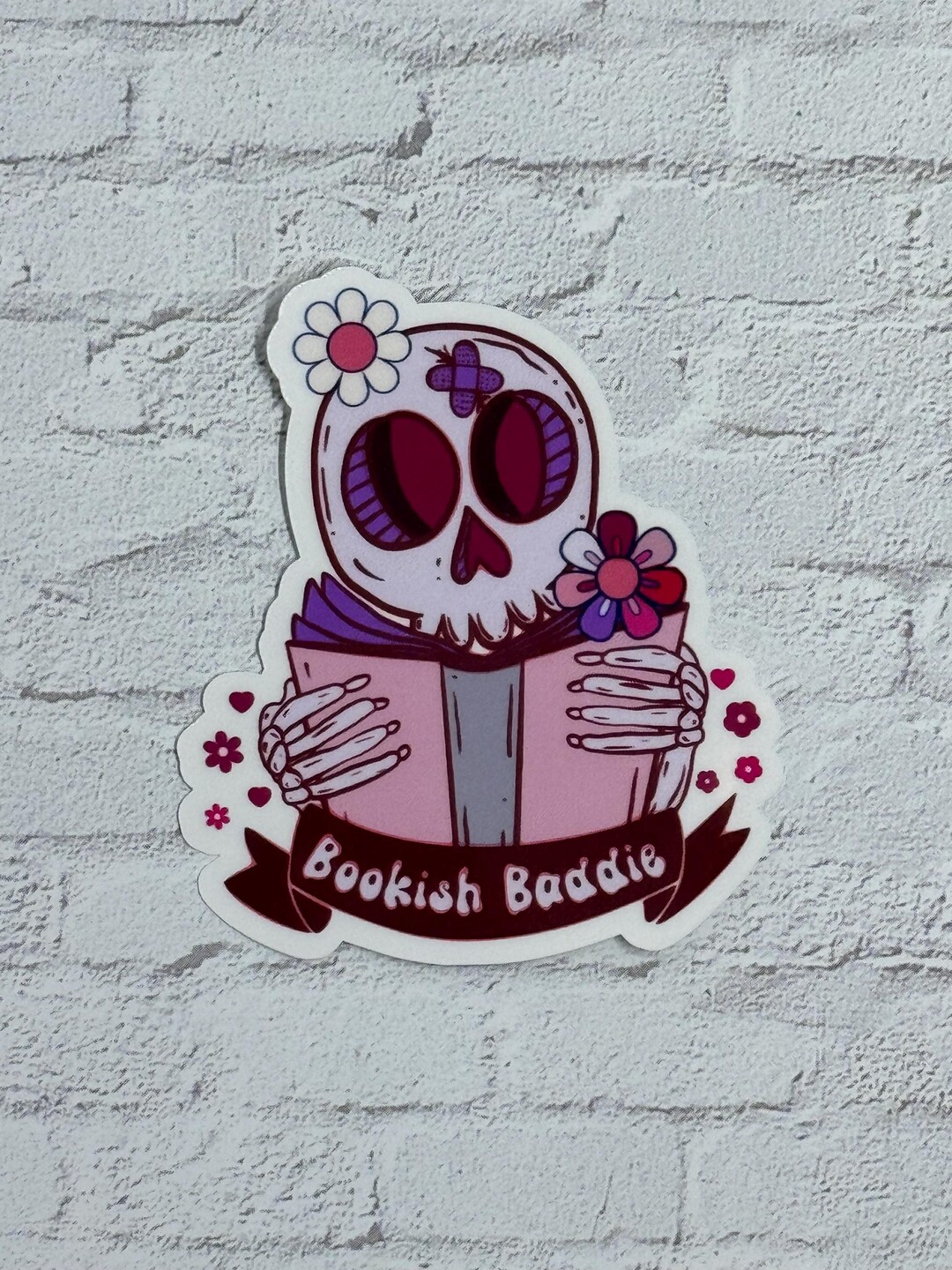 Sticker, Skeleton Sticker, Bookish Baddie Sticker, Bookish Sticker ...