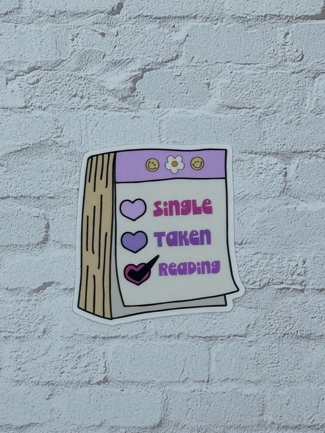Sticker, Bookish Sticker, Single Taken Reading Sticker, Funny Sticker ...
