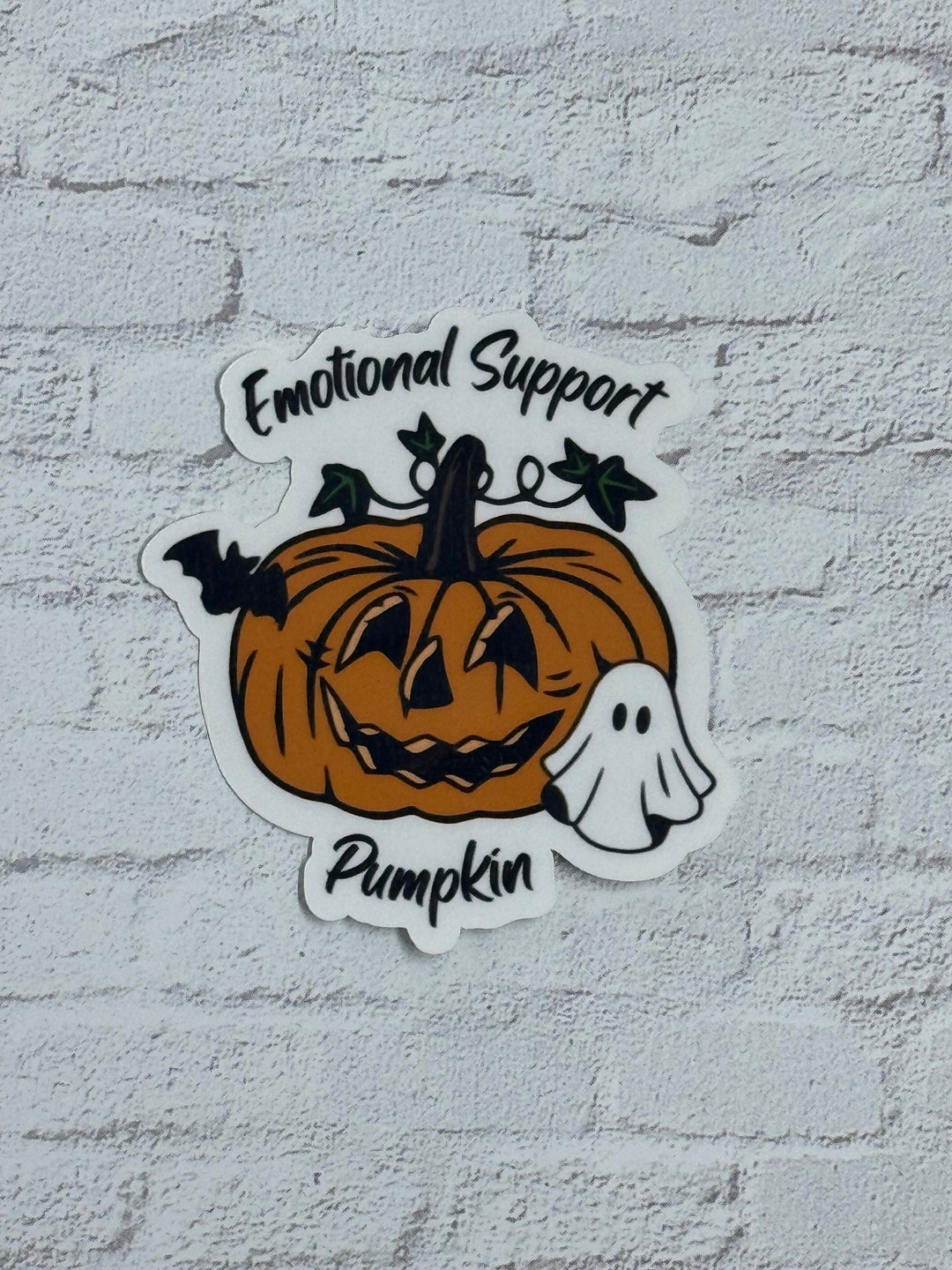 Sticker, Emotional Support Pumpkin Sticker, Halloween Sticker, Pumpkin ...