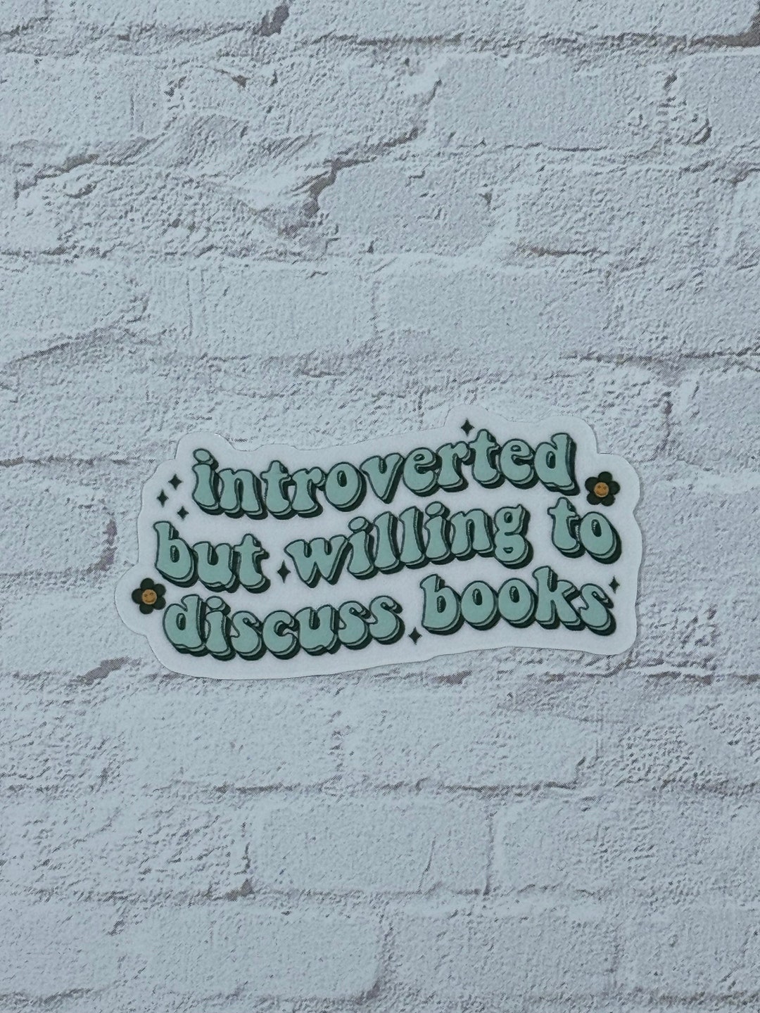 Introverted Book Lover Vinyl Sticker, Funny Bookish Gift - Etsy