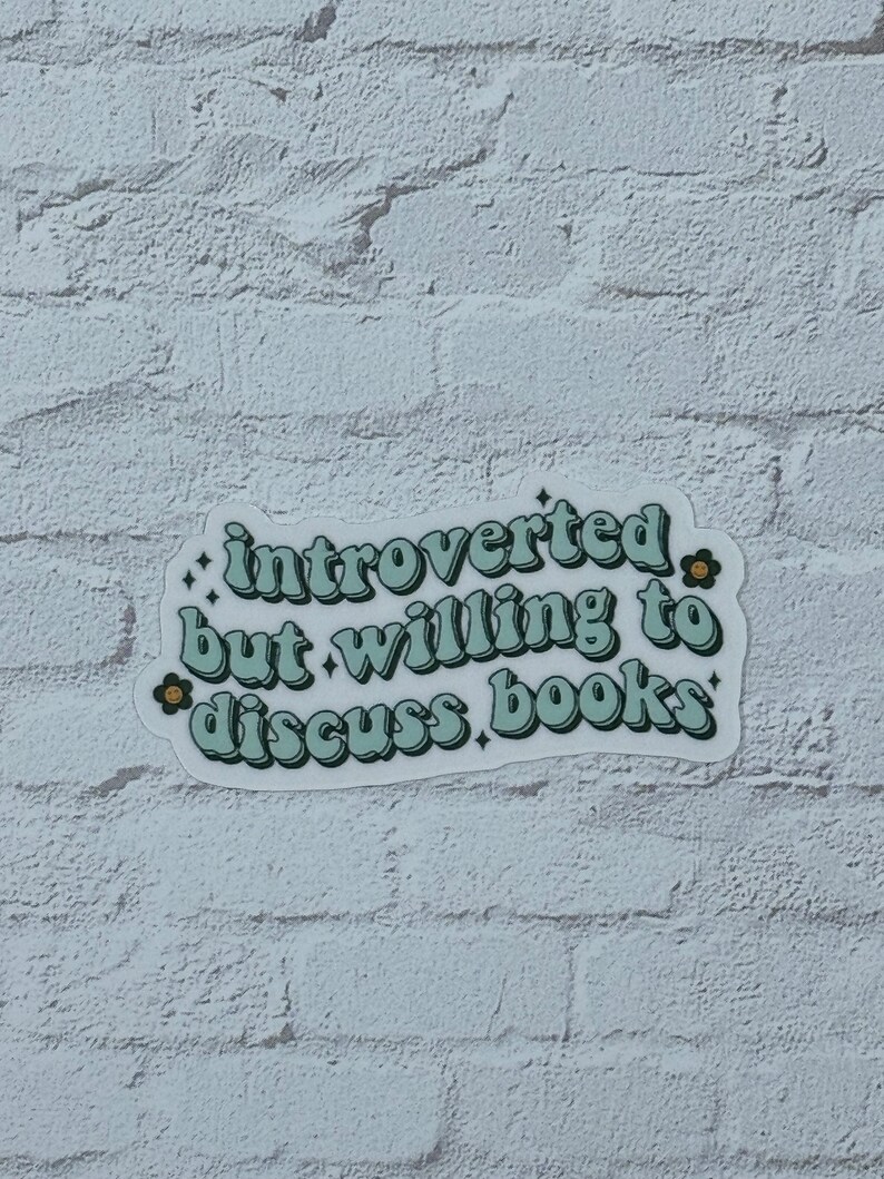 Sticker, Bookish Sticker, Introvert Sticker, Funny Sticker, Booktrovert ...