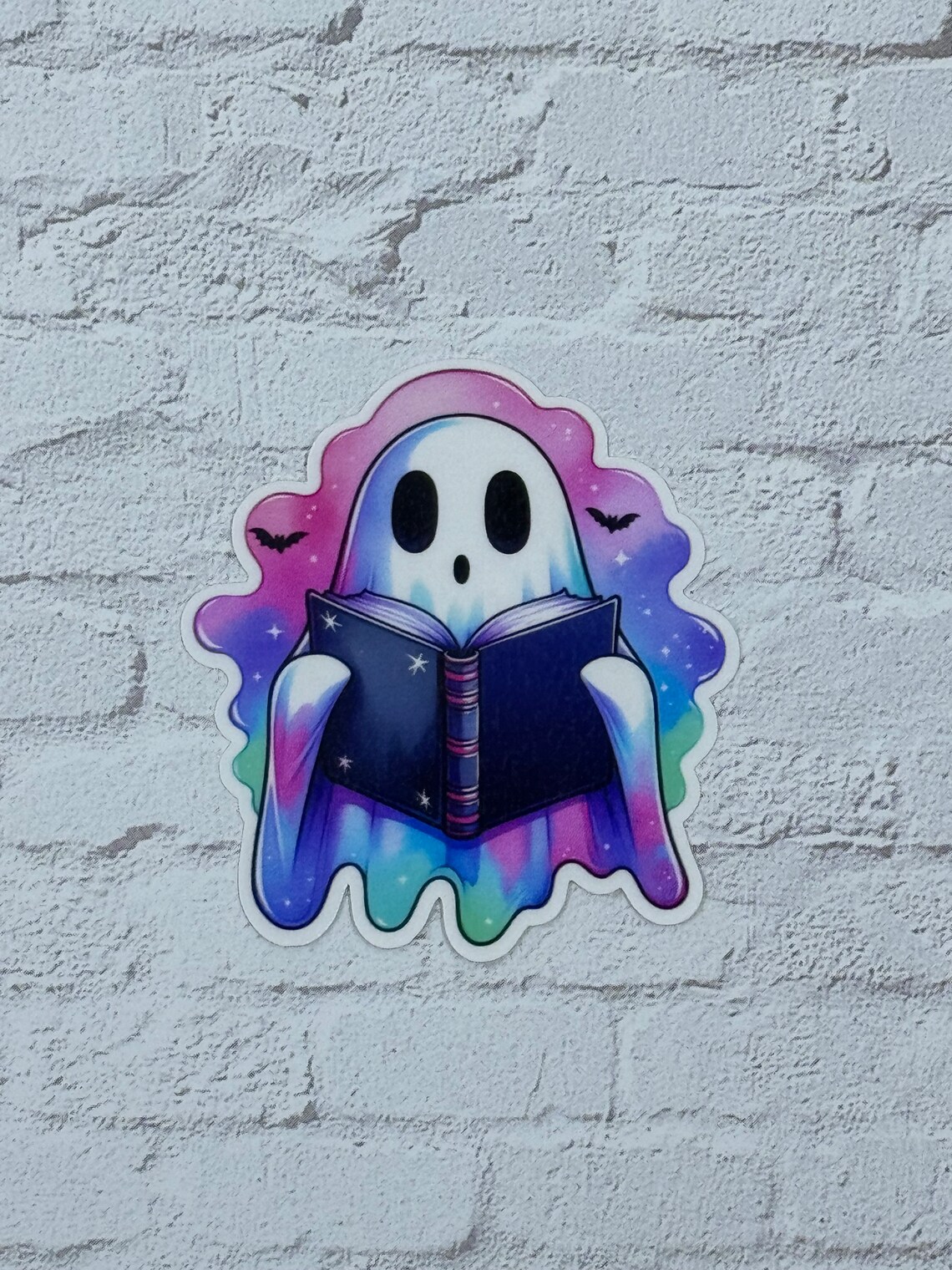 Sticker, Kindle Sticker, Watercolor Ghost Book Sticker, Bookish Sticker ...