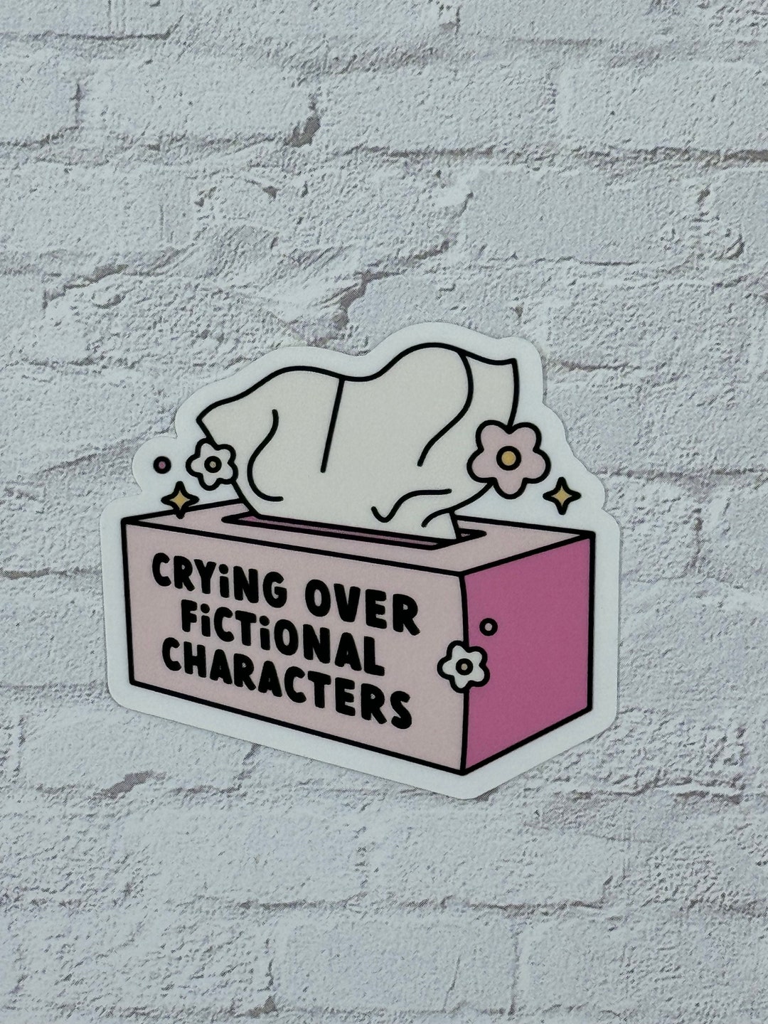 Sticker, Kindle Sticker, Crying Over Fictional Characters Sticker ...