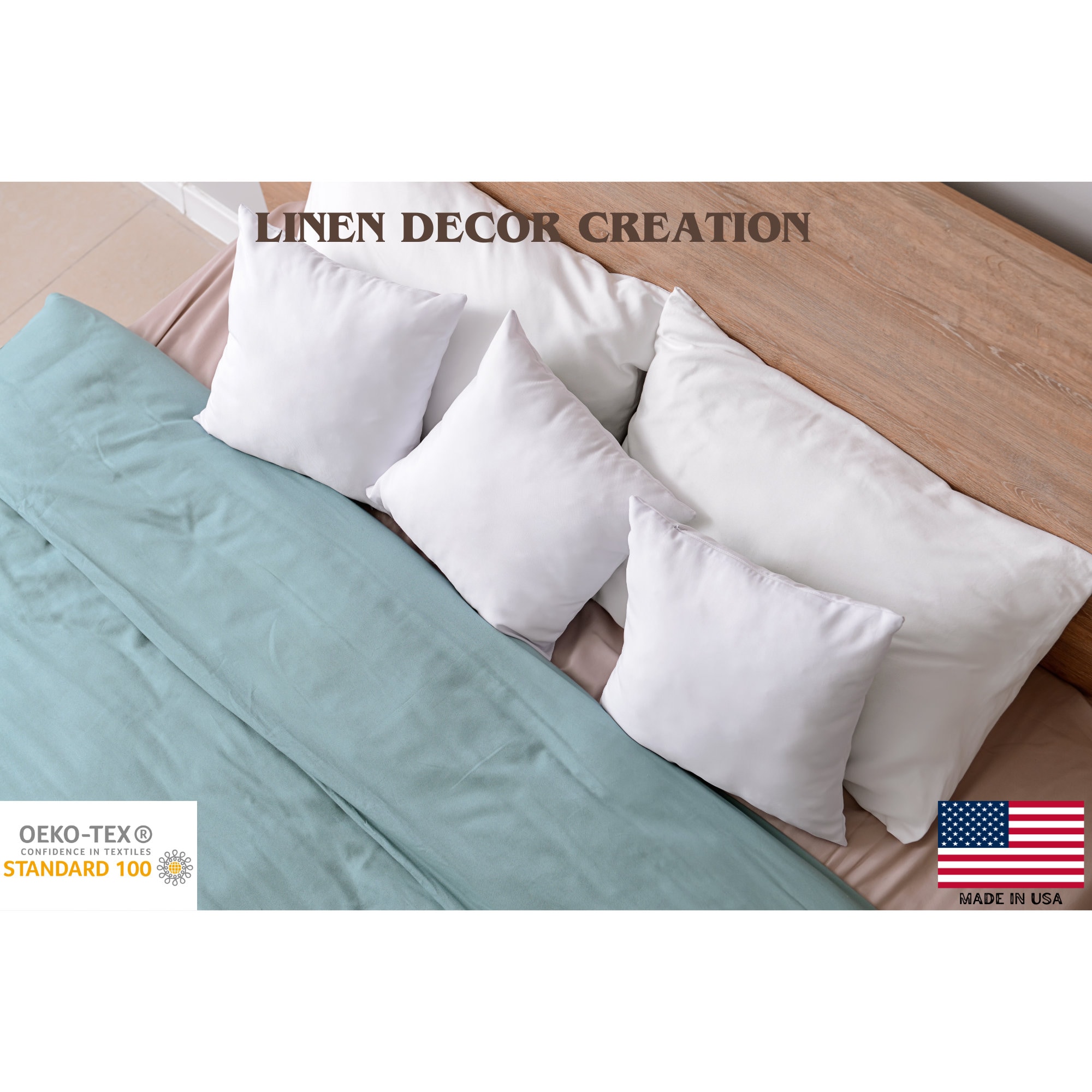 2PK Square Pillow Inserts Down Alternative Fill Premium Throw Pillows ...