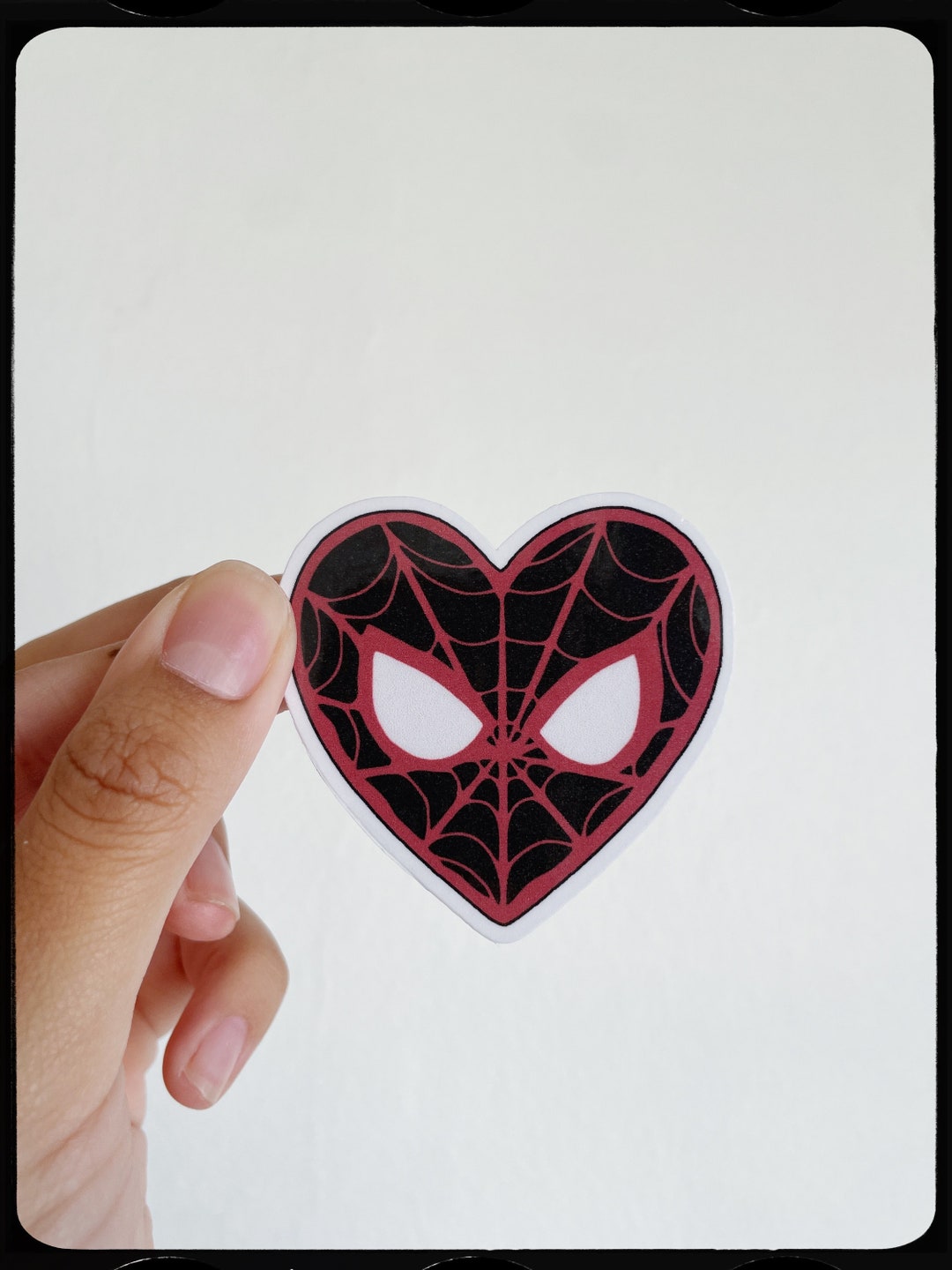 Spiderman Heart Sticker Miles Morales - Etsy