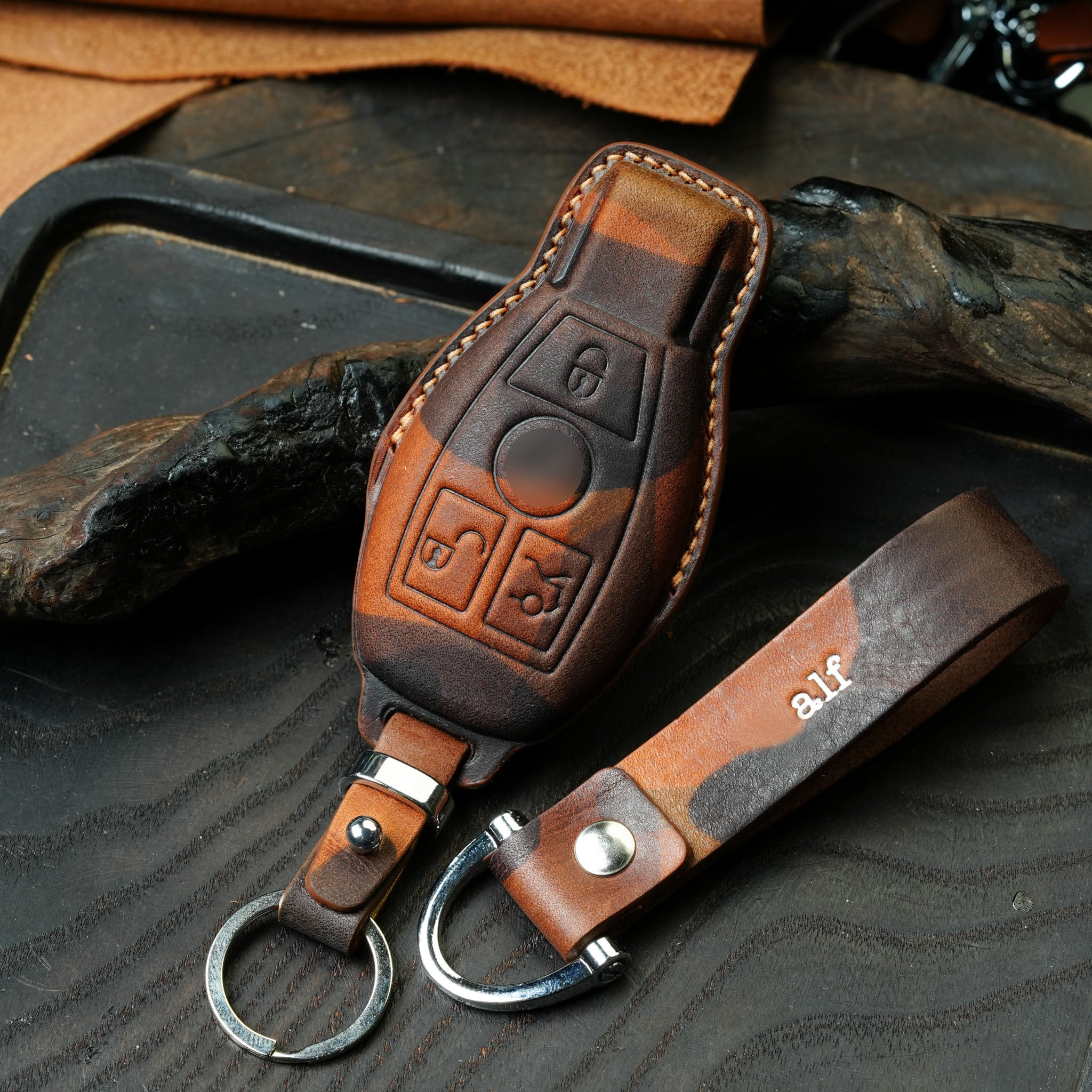 Mercedes Gle-class Leather Key Fob Case for GLE 350, Gle 450, Amg Gle ...