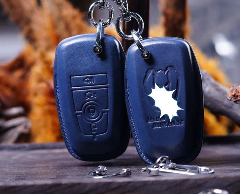 Personalized Leather Key Fob Covers for Mustang Dark Horse Edge Explorer 2013 2017 Mach E 2021 2024 Custom Stamping Birthday Gift Name Tags Etsy
