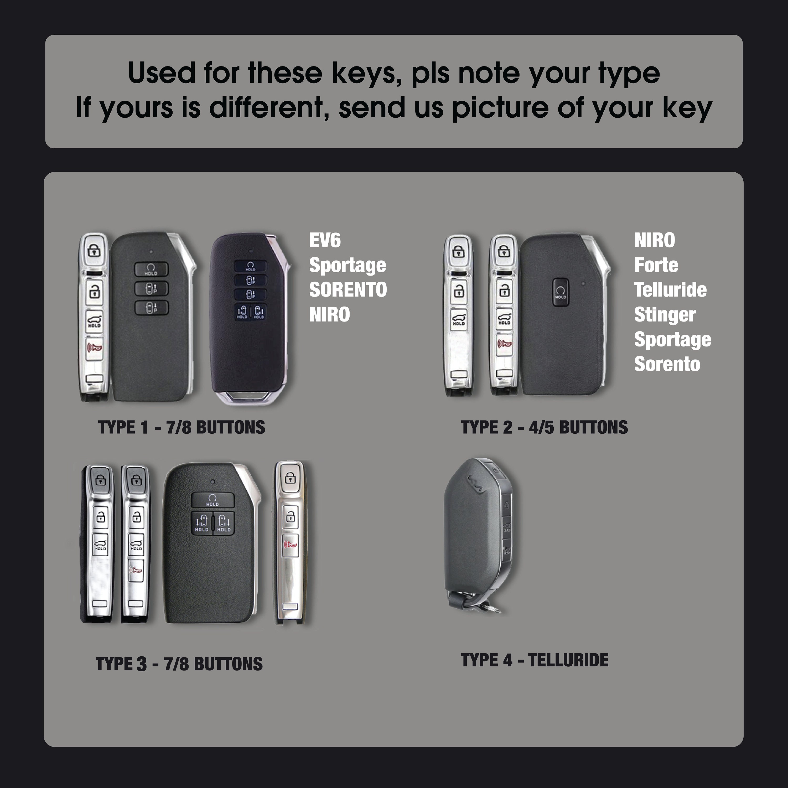 Telluride 2023 2024 Leather Key Fob Cover for Prestige EV6 EV9 Sxp X ...