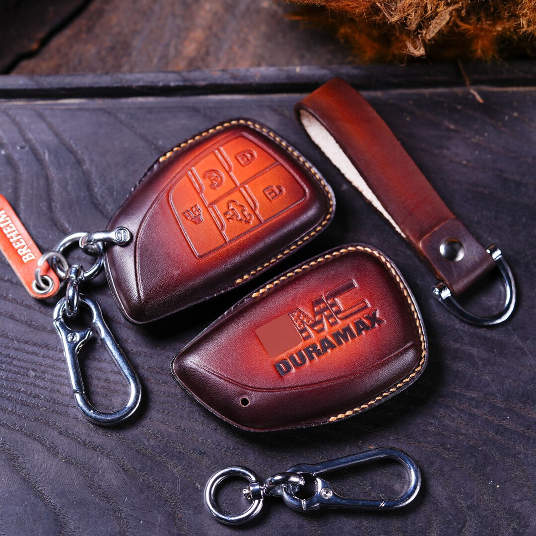 Leather Key Covers for GM Duramax Tahoe Suburban Silverado 2024 GMC ...