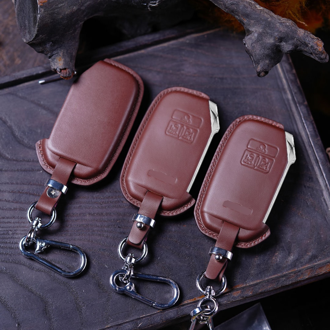 Leather Key Fob Covers 2023-2024 Sportage Sorento EV6 Carnival Stinger ...