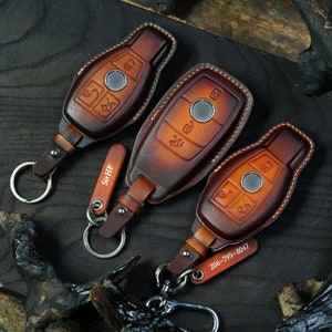 Mercedes Glc-class Key Fob Cover, Handcrafted Leather Key Case for ...