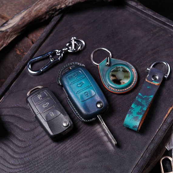 VW Leather Key Fob Cover Atlas Jetta Golf Tiguan 2022 2023 W AirTag Premium Case for Secure Remote Protection VW Accessories Birthday Etsy