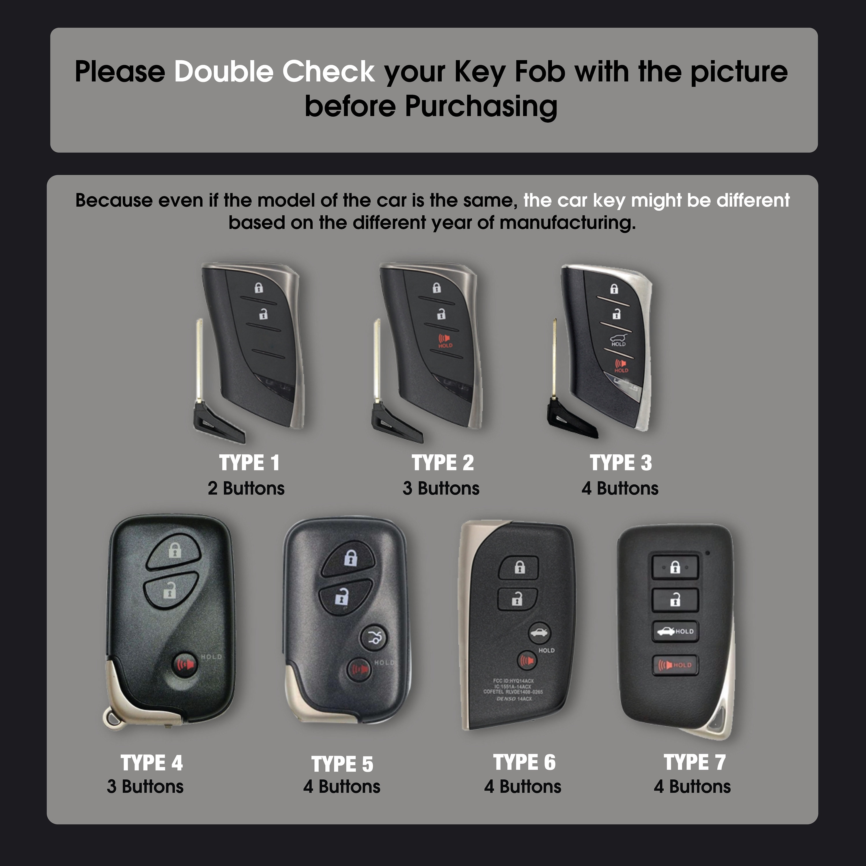 Lexus Leather Key Fob 2023 2024 Case for RX350 GX460 ES350 - Etsy