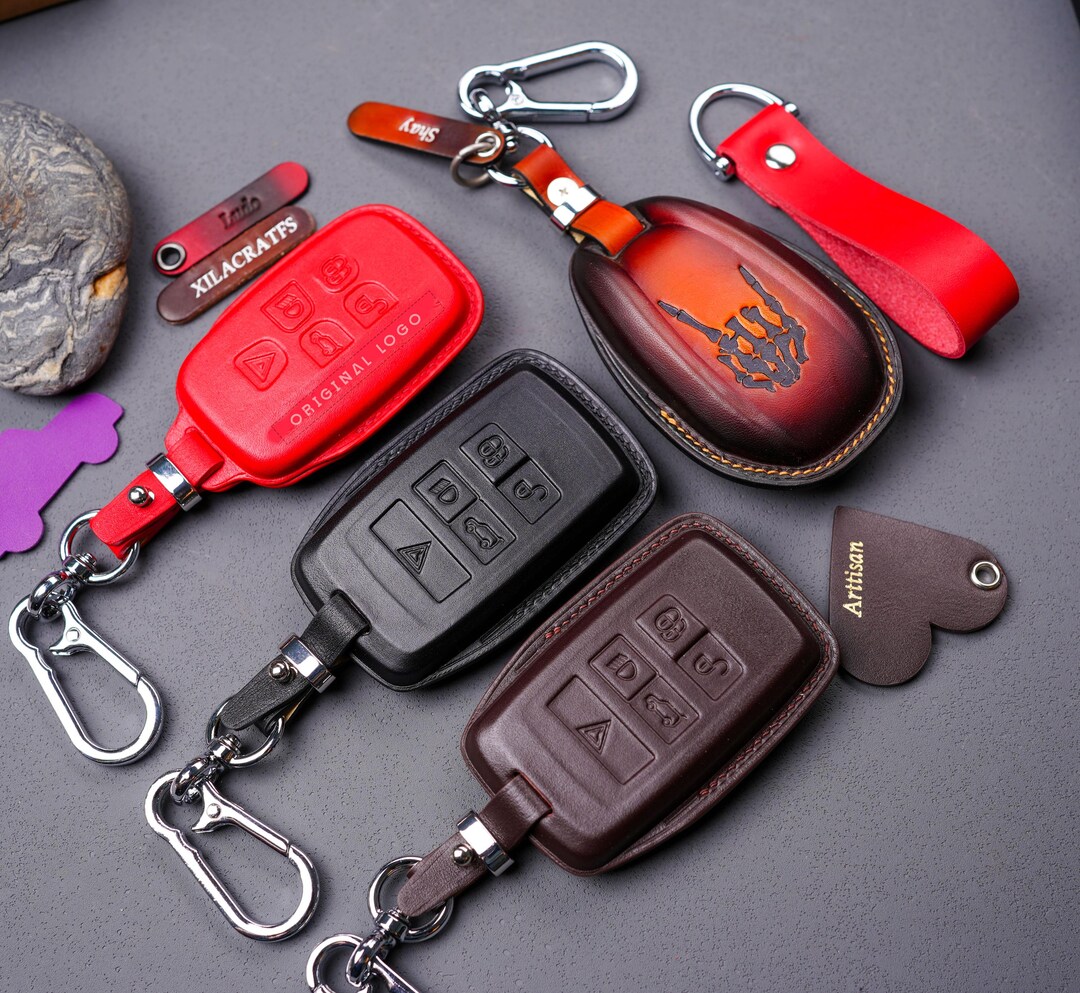 Custom Leather Key Fob Covers for Range Rov Sport, Evoque,autobiography ...