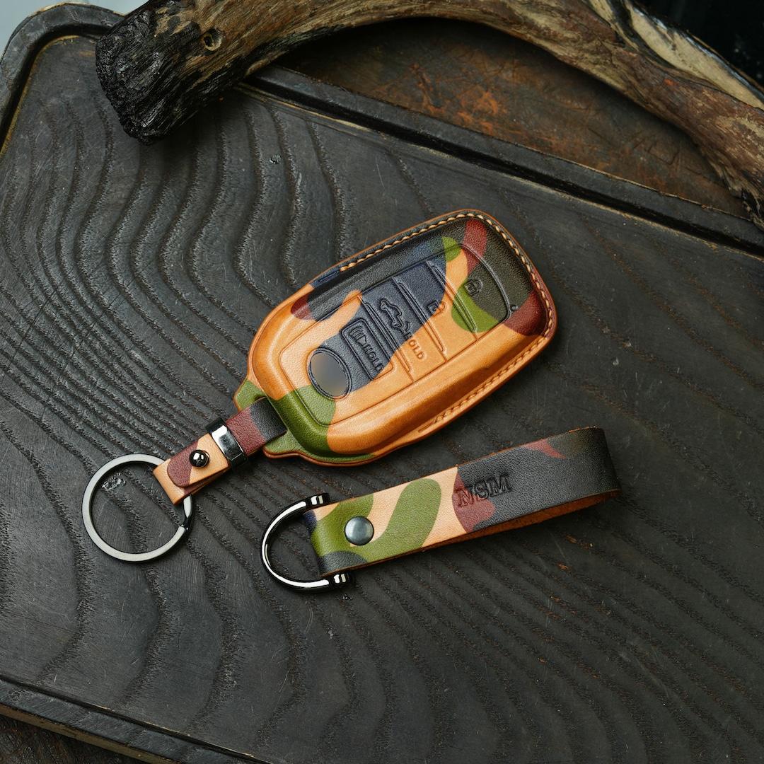 Toyota Tundra TRD 2021-2024 Pro Leather Key Fob Cover Case Custom Stamp ...