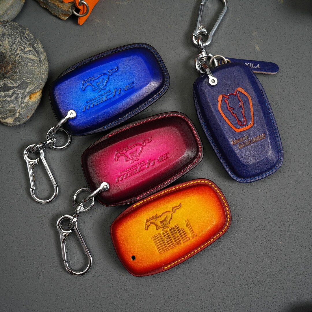 Mustang Mach-e Personalized Leather Key Fob Cover for GT Performance ...