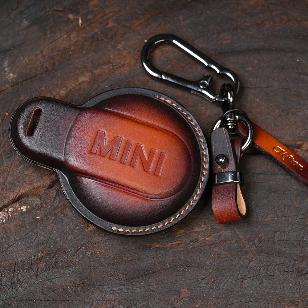 Leather Key Fob Cover for Mini Cooper F Series, Clubman, Countryman ...