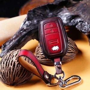 Toyota Corolla GR 2023-2024 Handcraft Leather Key Fob Cover Key Chains ...