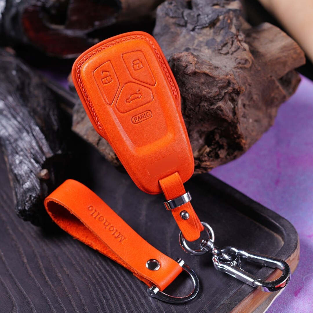 Custom Leather Key Fob Covers for Auudii Models: A1-A7, Q2-Q7, R8, S3 ...