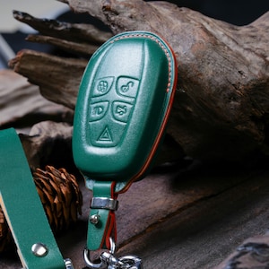 Leather Key Fob Cover XJ XJL X351 (2010-2012) - Premium Key Case With ...