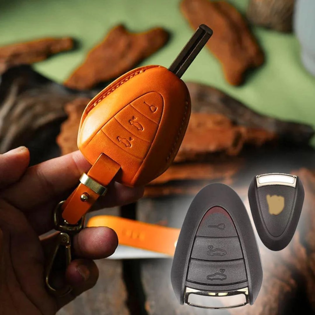 Leather Key Fob Cover Cayman, Boxster, Carrera, Targa, Turbo S 2005 ...