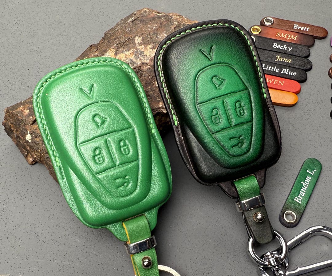 Vinfast Key Fob Cover - Custom Leather Case for VF 8 & VF 9 Keyless ...