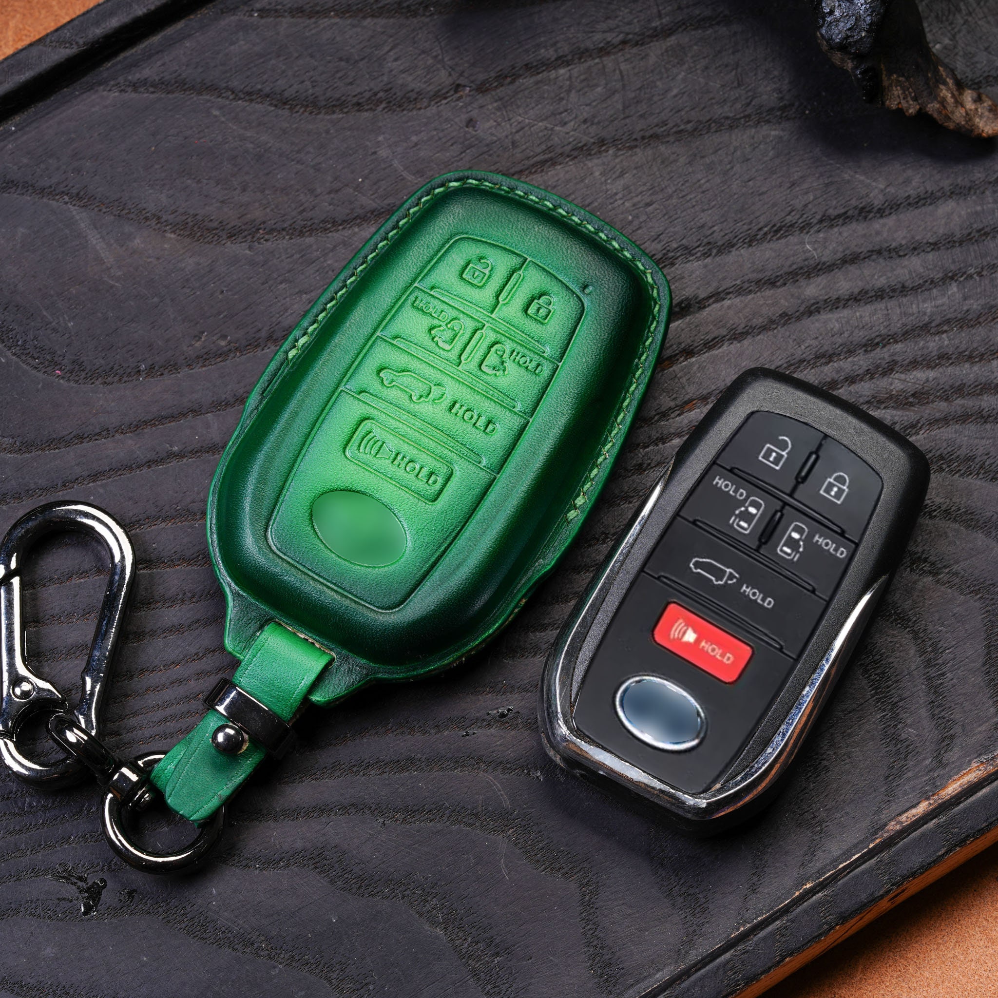 Leather Key Fob Cover 2022 2024 Toyota RAV4 Venza Bz4x Hybrid Prime Highlander Sienna Sequoia Land Cruiser LC 200 LC 300 Remote Holder Etsy