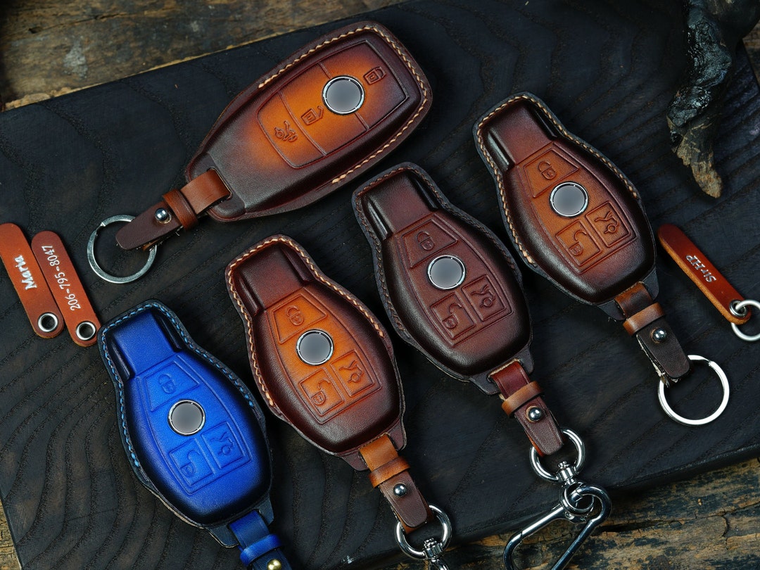 Mercedes Glc-class Key Fob Cover, Handcrafted Leather Key Case for ...