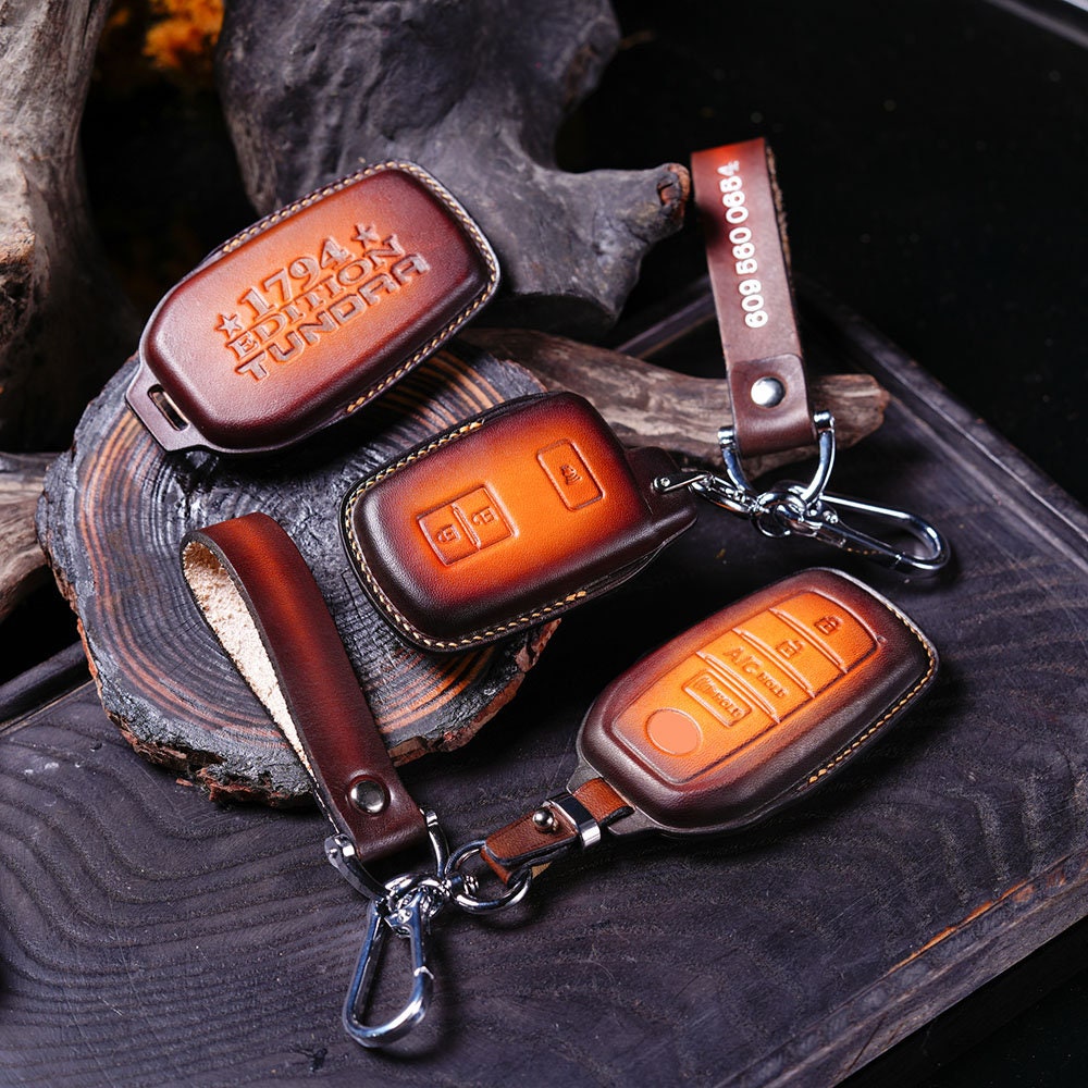 Custom Leather Key Fob Covers for 1794 Editon Tundra 2022-2024, TRD ...