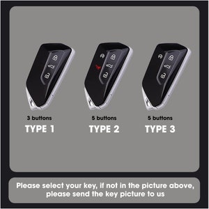 Key Fob Cover for 2023-2024 VW Models Fits 3, 4, 5 Button Keys Volvagen ...