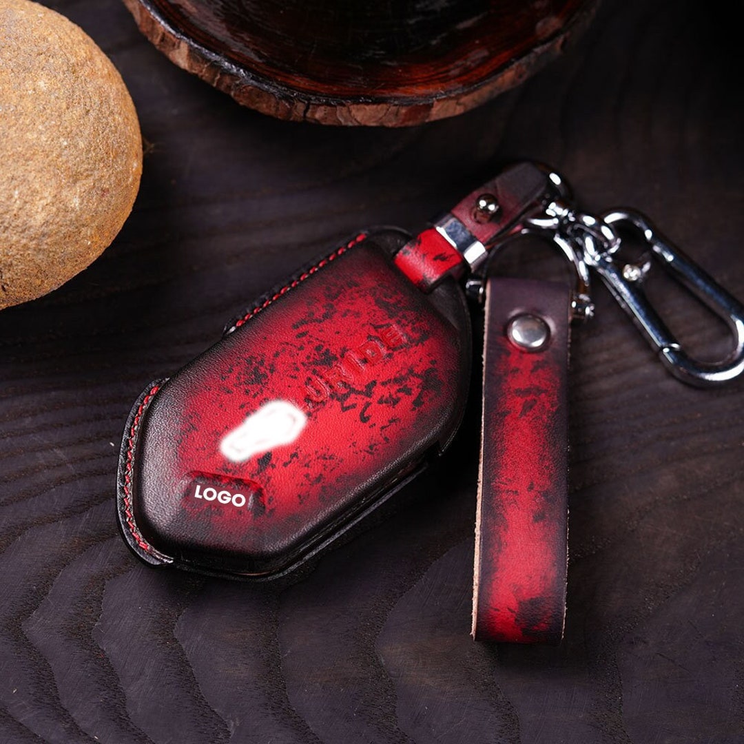 Telluride EV9 EV6 Sorento Leather Key Fob Cover 2020-2025 Premium ...