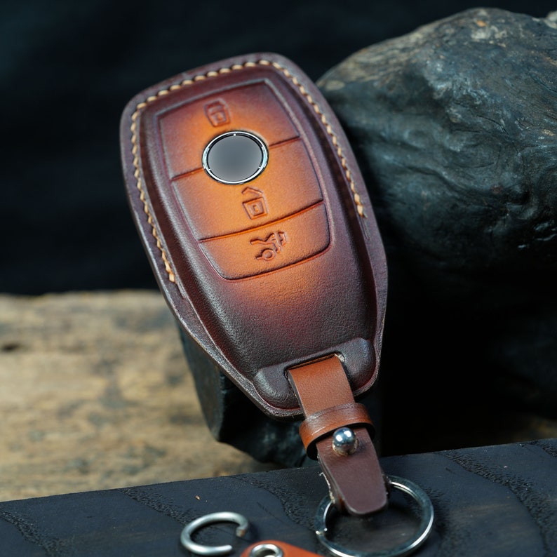 Mercedes Glc-class Key Fob Cover, Handcrafted Leather Key Case for ...