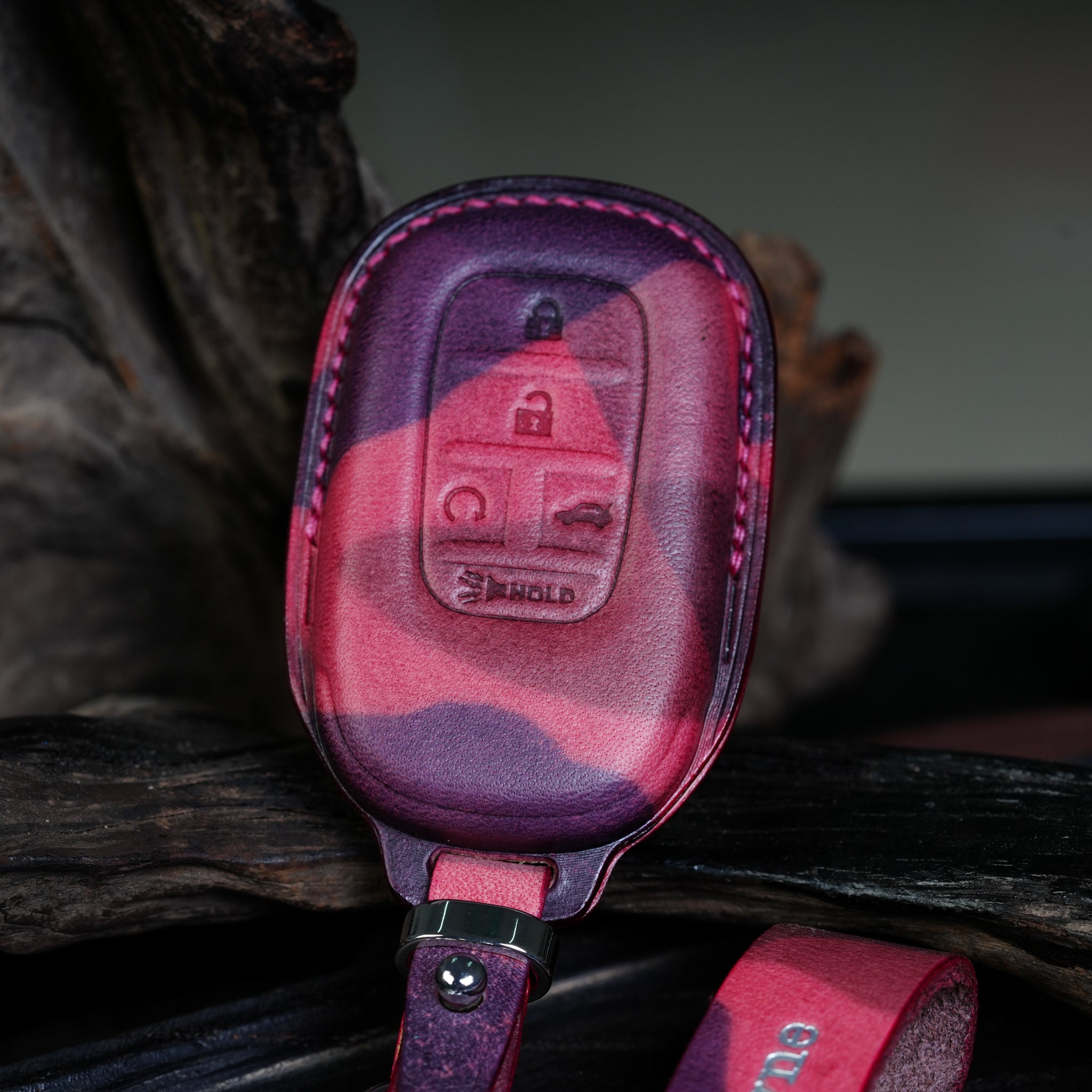 Leather Key Fob Cover for 2022 2023 Honda Civic Accord Vezel CRV HRV ...