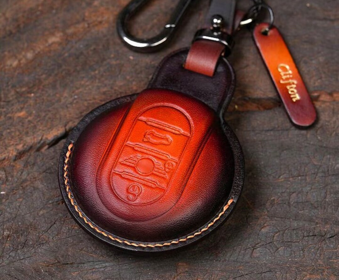 Leather Key Fob Cover for Mini Cooper F Series, Clubman, Countryman ...