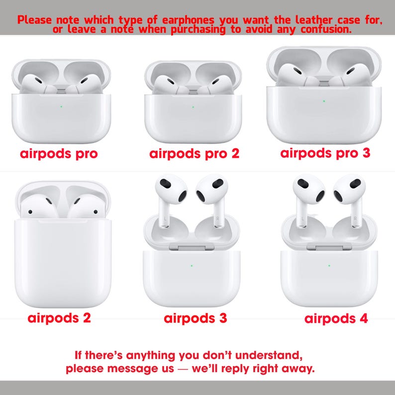 Custom Leather Airpods Case - Personalized AirPod Cover for Airpods 1 3 ...