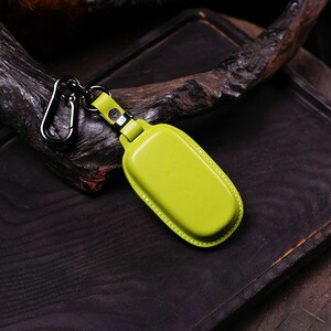 Leather Key Fob Cover Case Dogde Charger Challenger SRT Hellcat Scat ...