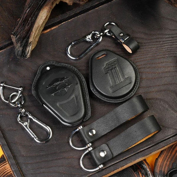 Harley Davidson Leather Key Fob Holder - Etsy