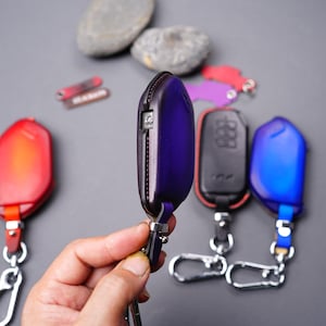 Telluride EV9 EV6 Sorento Leather Key Fob Cover 2015-2025 Premium ...