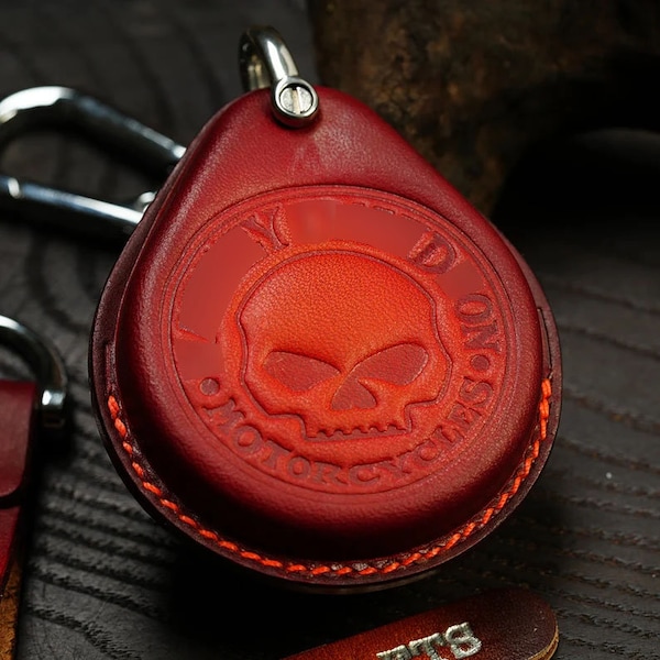 Harley Davidson Leather Key Fob Holder - Etsy