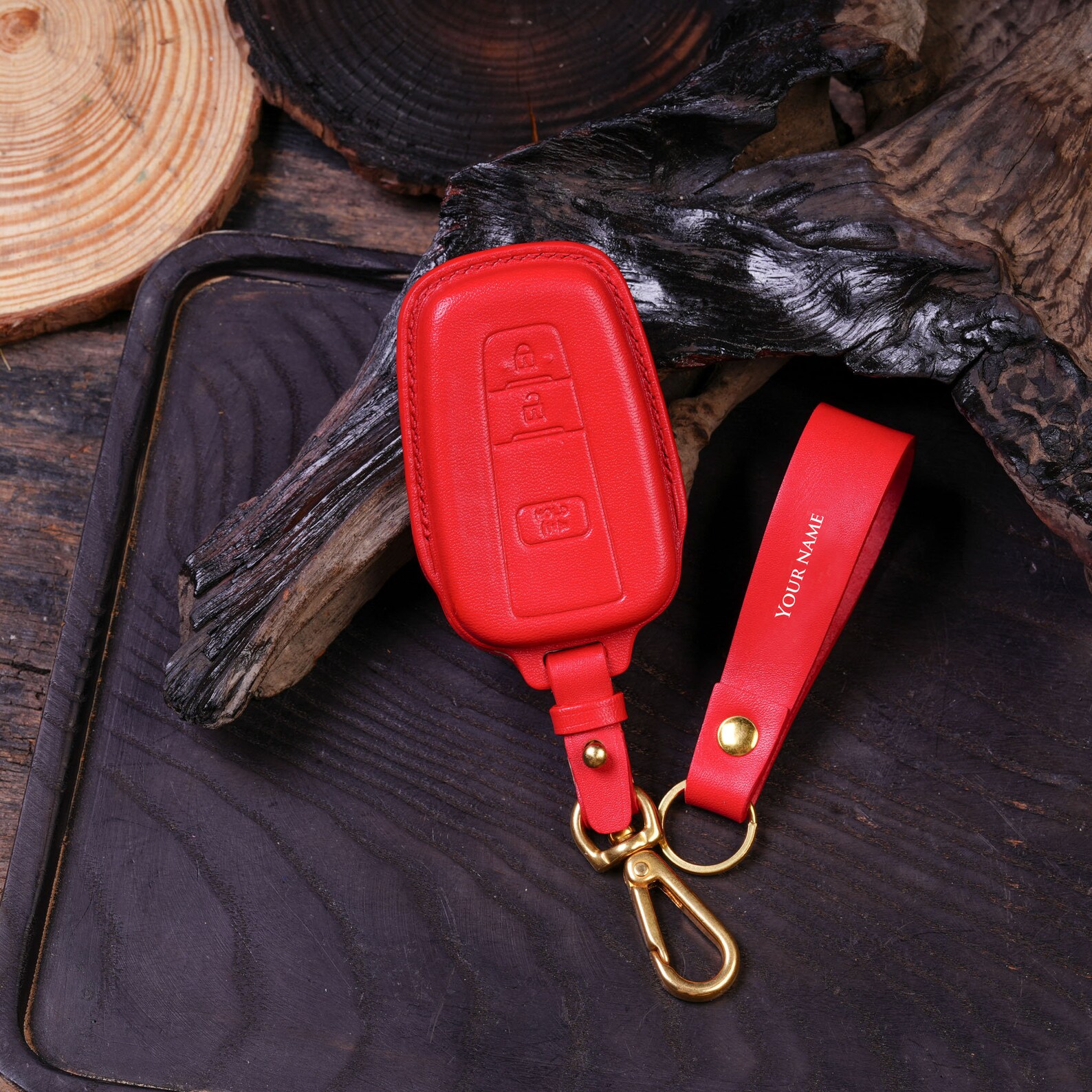 Leather Key Fob Cover for 2022-2024 Toyota 4runner Limited - Fits TRD ...
