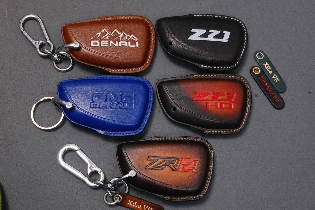 Chevy Silverado Leather Key Fob Cover (2009–2026) | 1500/2500, Z71, ZR2 ...