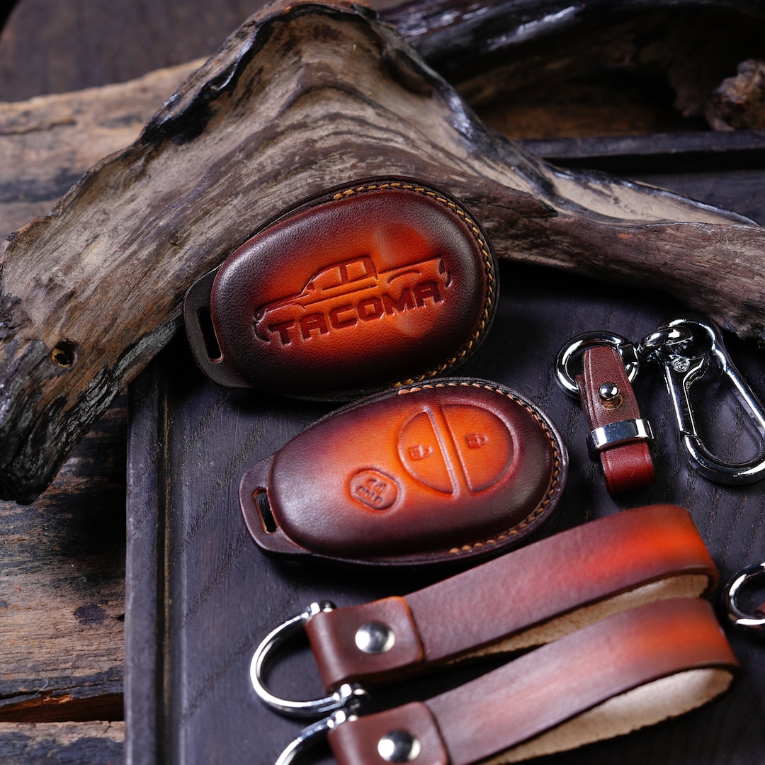 Custom Leather Remote Covers for Sienna Fortuner Sequoia Tundra Tacoma ...