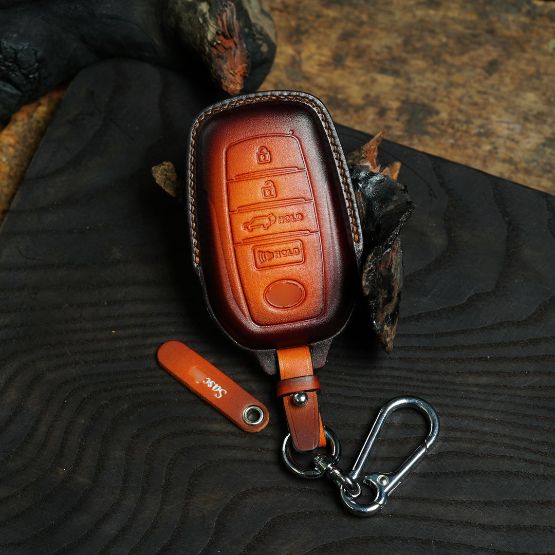 Leather Key Fob Cover Sienna Tundra TRD Pro 2021-2023 Custom Name Case ...