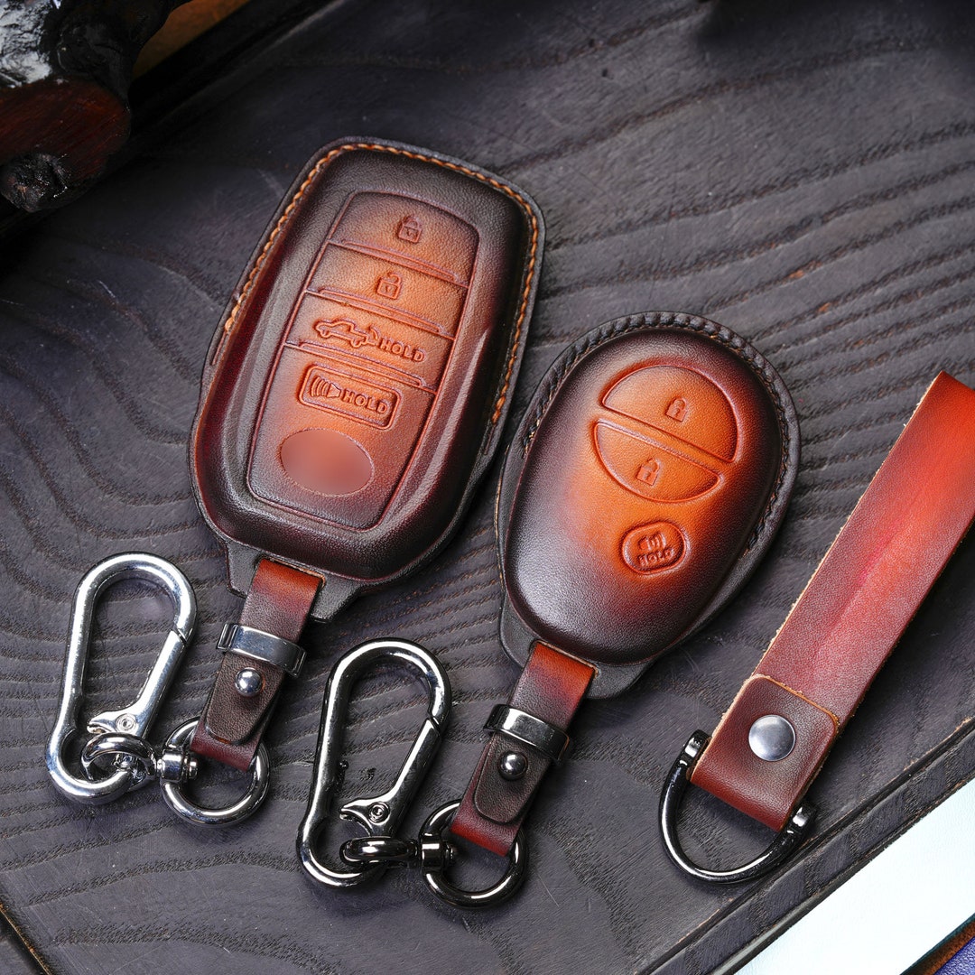 Leather Key Fob Cover 2022-2024 Toyota Tundra TRD Pro Tacoma Edition ...