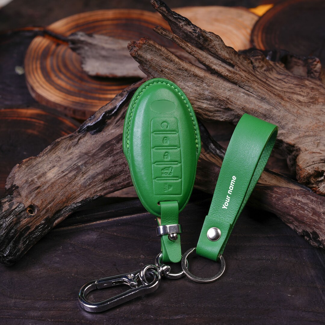 Leather Key Fob Cover for Nissan Altima Armada Kicks Maxima Murano ...