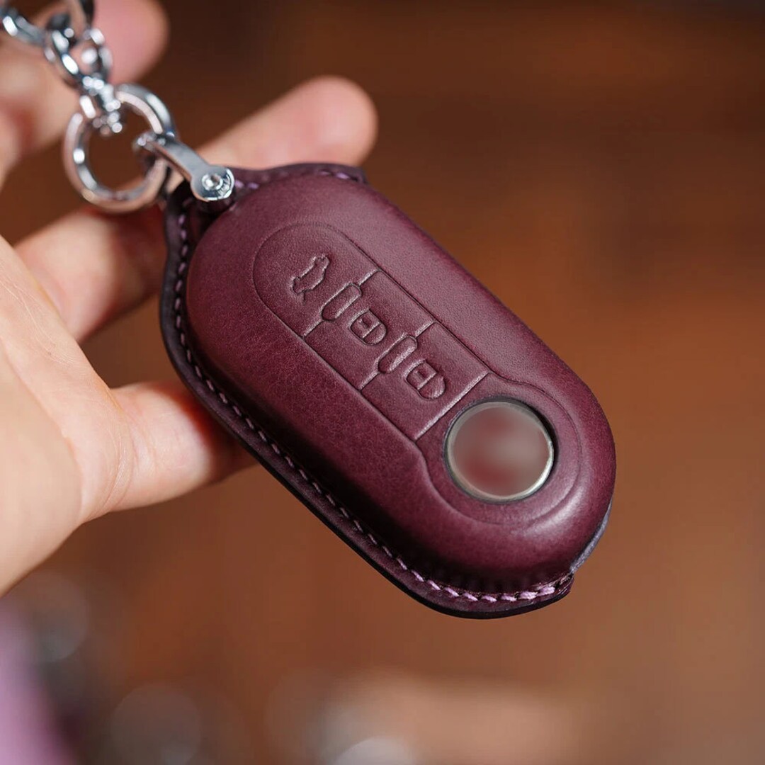 Leather Key Fob Covers for Fiatt Models Toro, 500, 500e Argo Panda ...