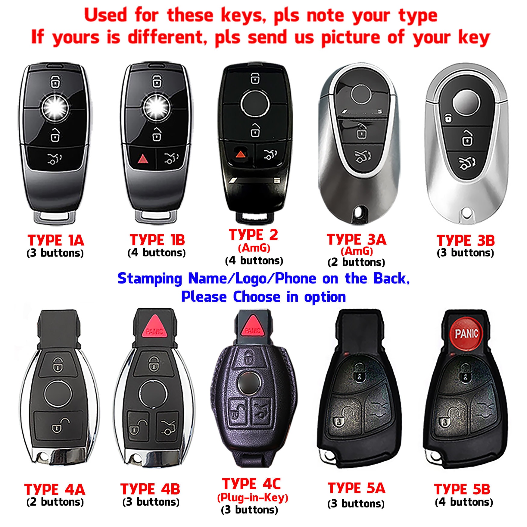 Mercedes Glc-class Key Fob Cover, Handcrafted Leather Key Case for ...