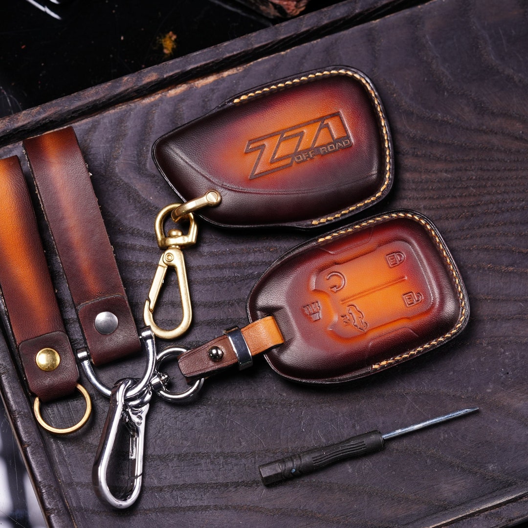 Leather Key Fob Covers for Chevy Silverado Z71 Offroad Colorado ZR2 ...