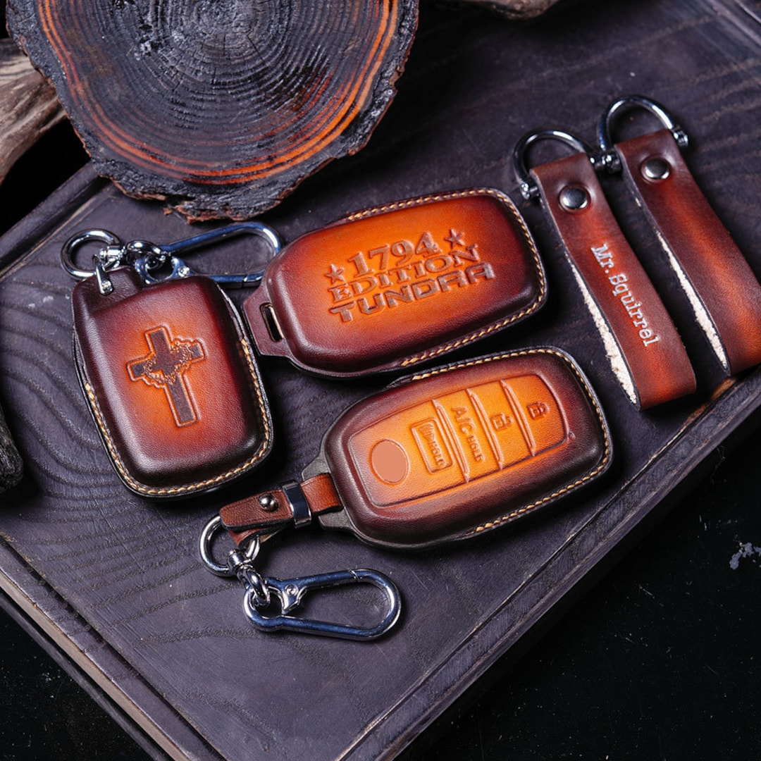 Custom Leather Key Fob Covers for 1794 Editon Tundra 2022-2024, TRD ...